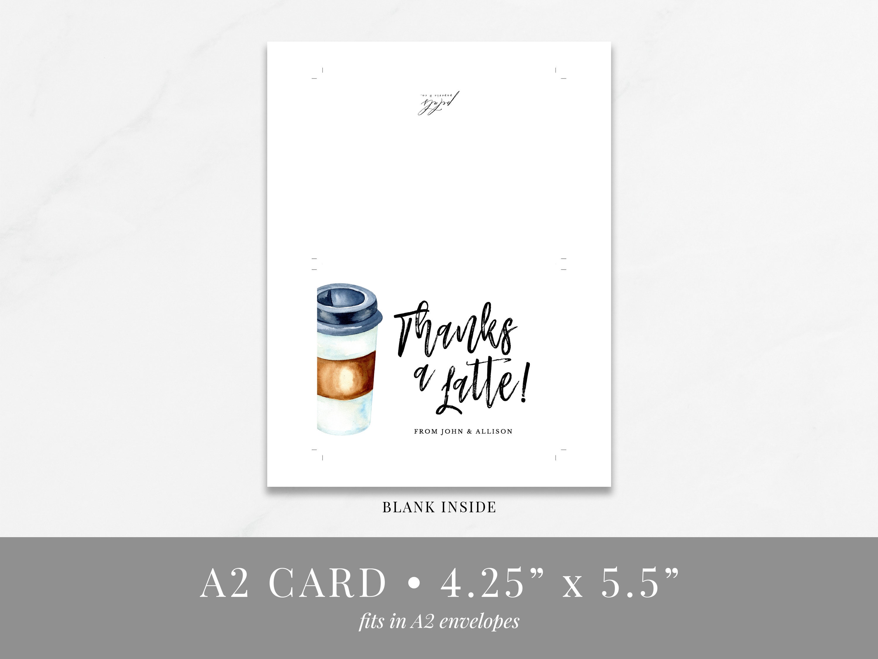 Thanks a Latte Thank You Card Download Printable Coffee Thank - Etsy