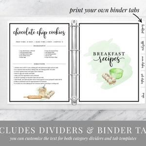 Green Kitchen Mixer Printable Recipe Book Template, Family Recipe ...