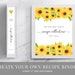 Printable Sunflower Recipe Book Template Download, Recipe Template ...