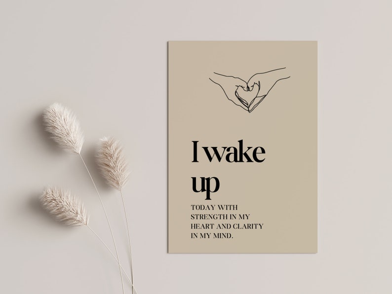 Printable Boho Affirmation Cards, Positivity Quotes, Minimalist Cards ...