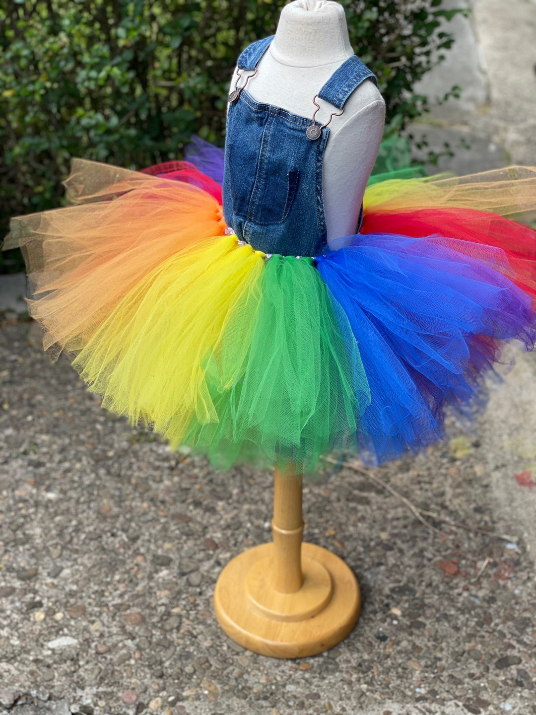 Rainbow Tutu Skirt With Overalls - Etsy