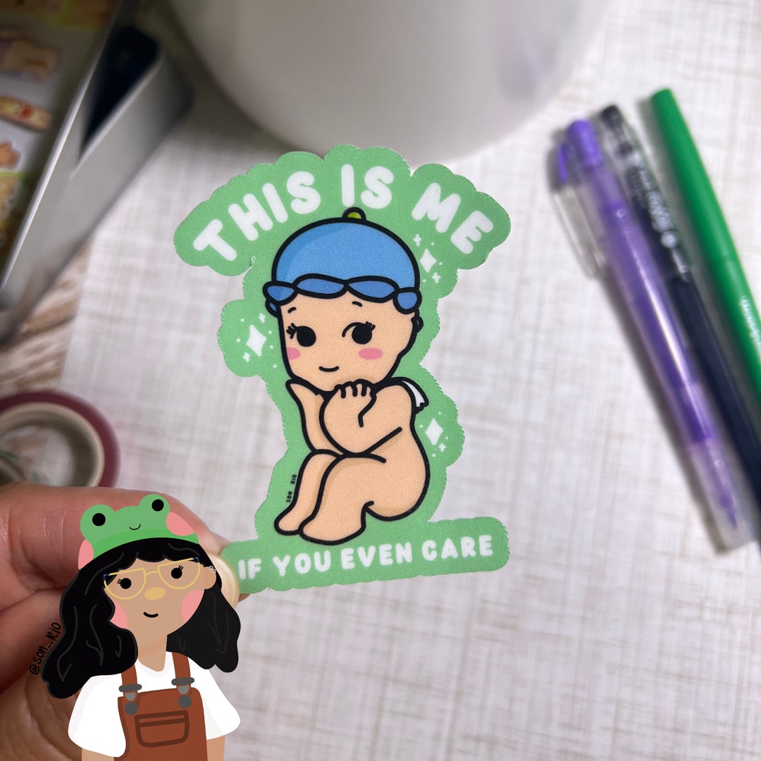 This is Me If You Even Care Baby Angel Stickers, Blue Lilybell Angel ...