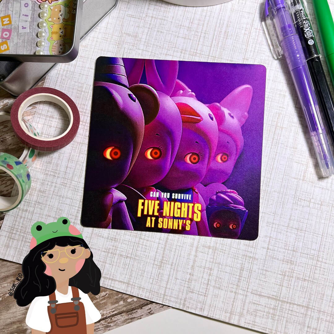 FNAF Movie Cover Art Print, Five Nights at Sonny's, Kewpie Art - Etsy