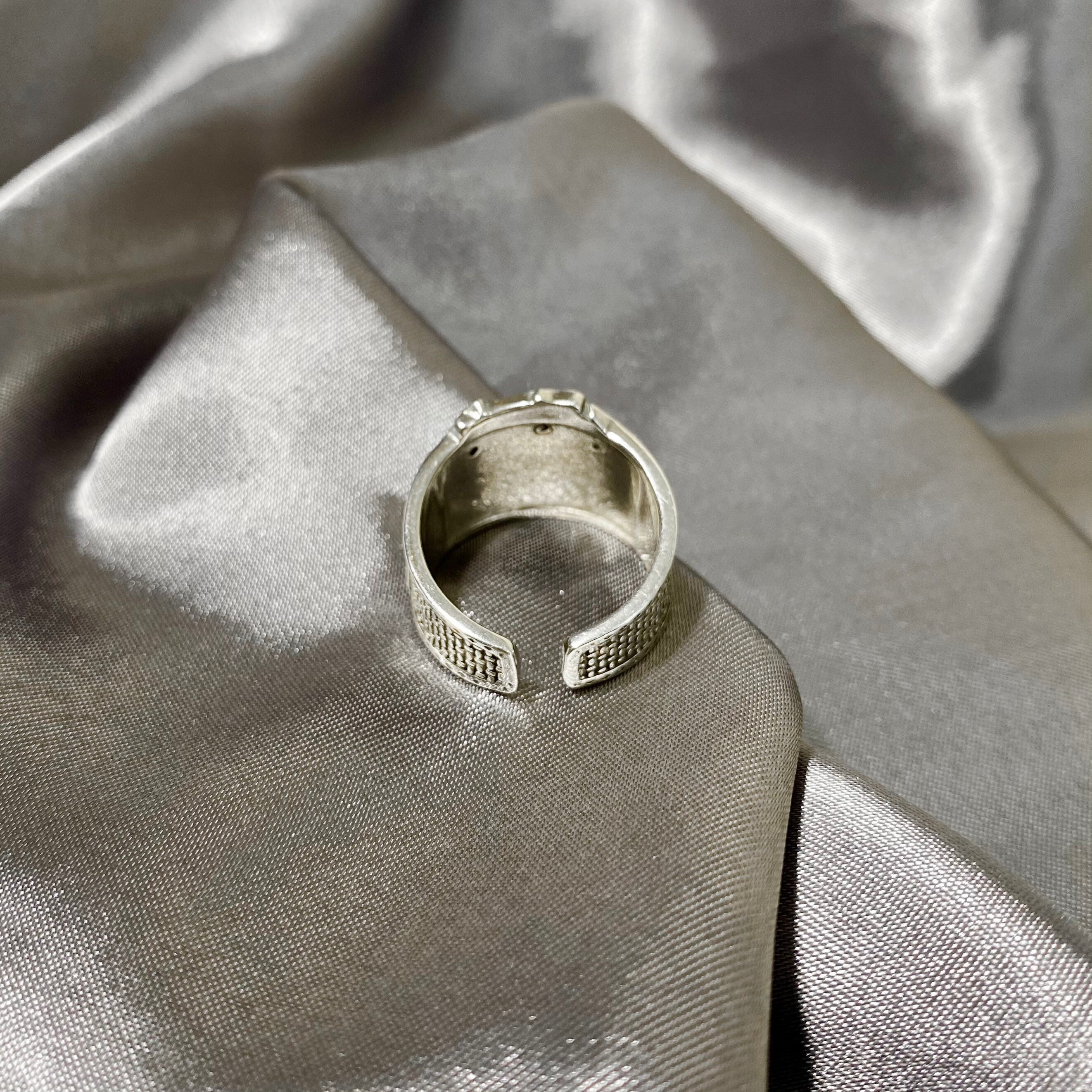 Playing Card Ring Silver Silver Ring Mens Adjustable Ring | Etsy