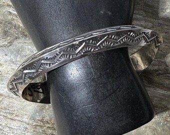 Gilbert Begay Navajo Sterling Silver Stamped Bracelet Cuff - Etsy