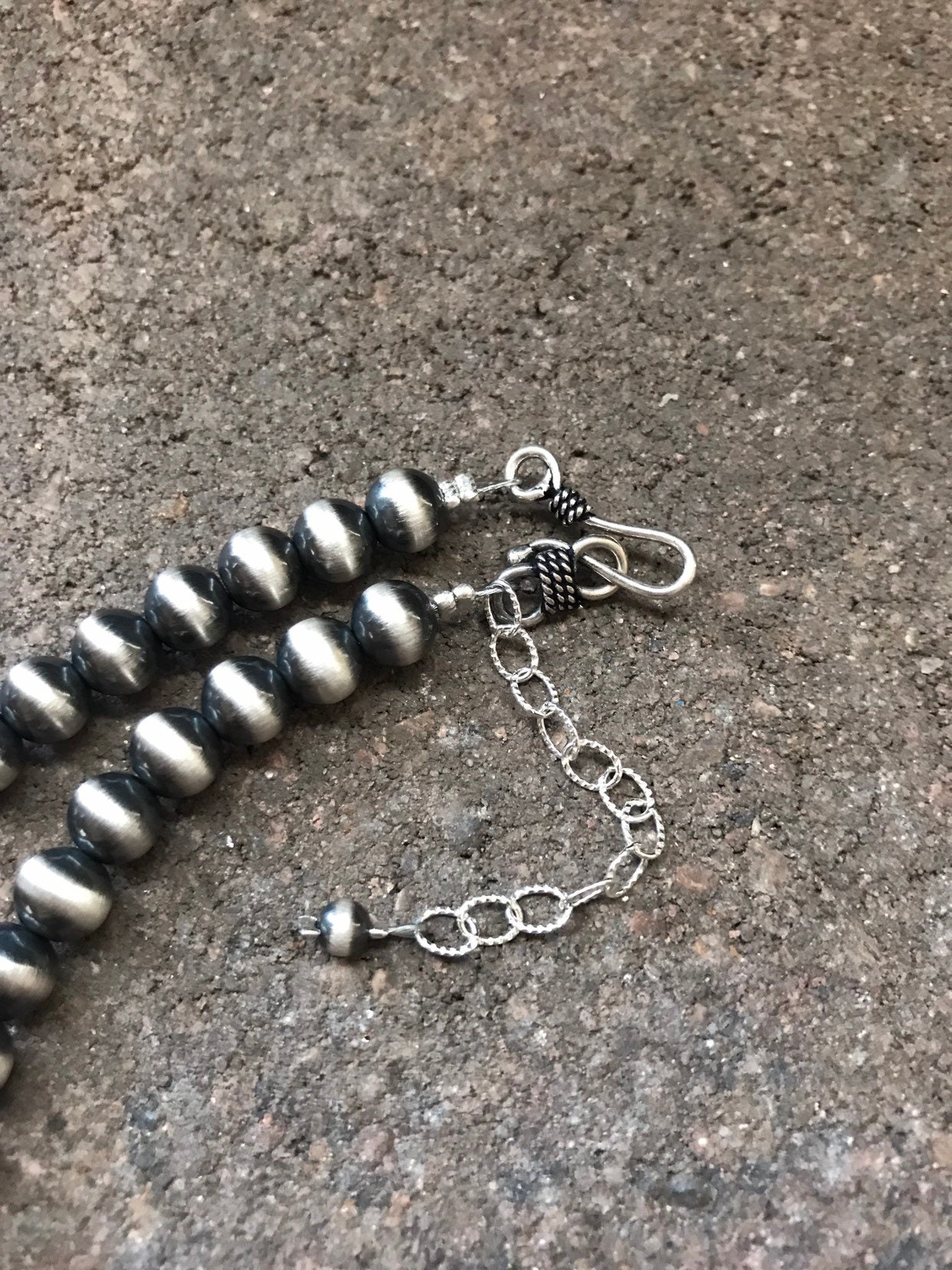 Sterling Silver 7mm Pearls Bead Necklace. - Etsy