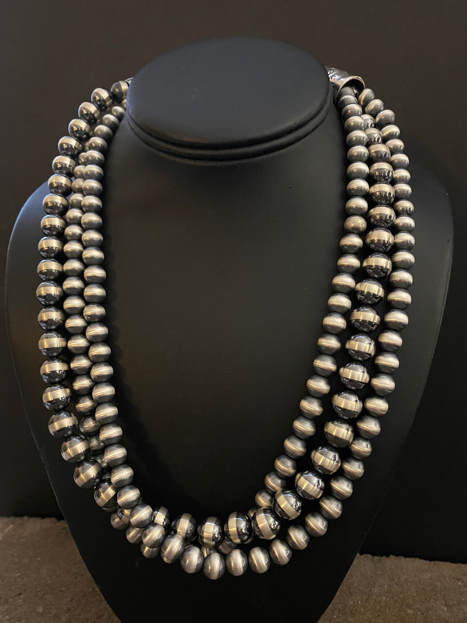 Sterling Silver Multi Strand Pearls Bead Necklace. 20 Inch. - Etsy