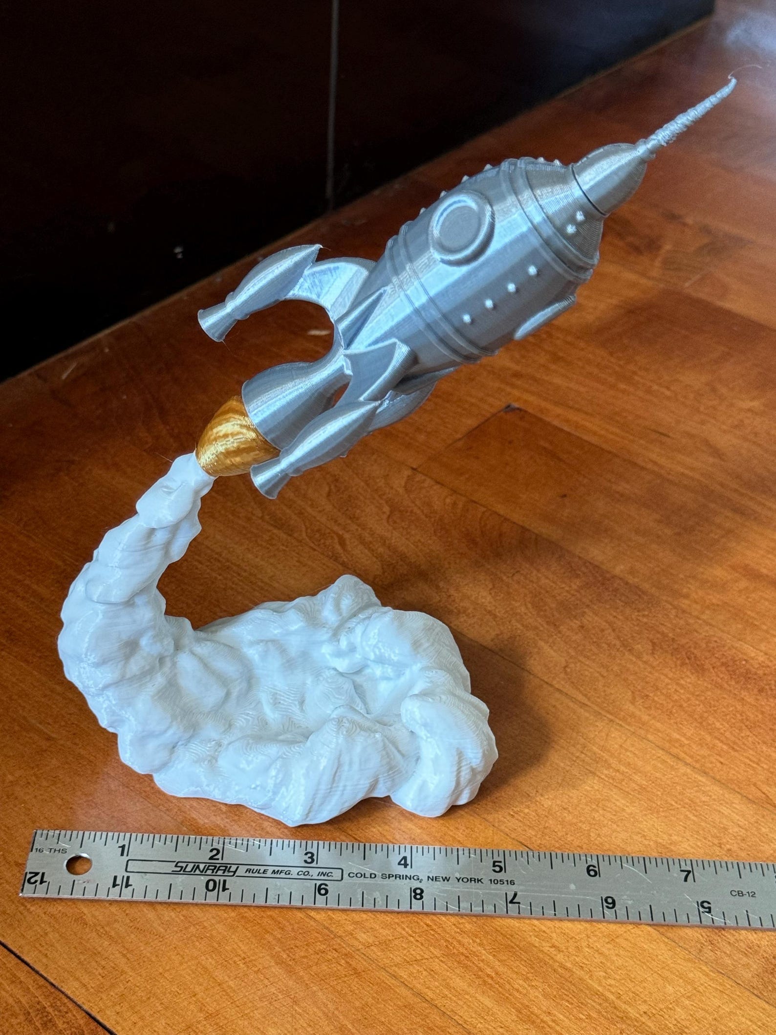 1950s Classic Buck Rogers Rocket Inter-planetary Spaceship With Flames ...