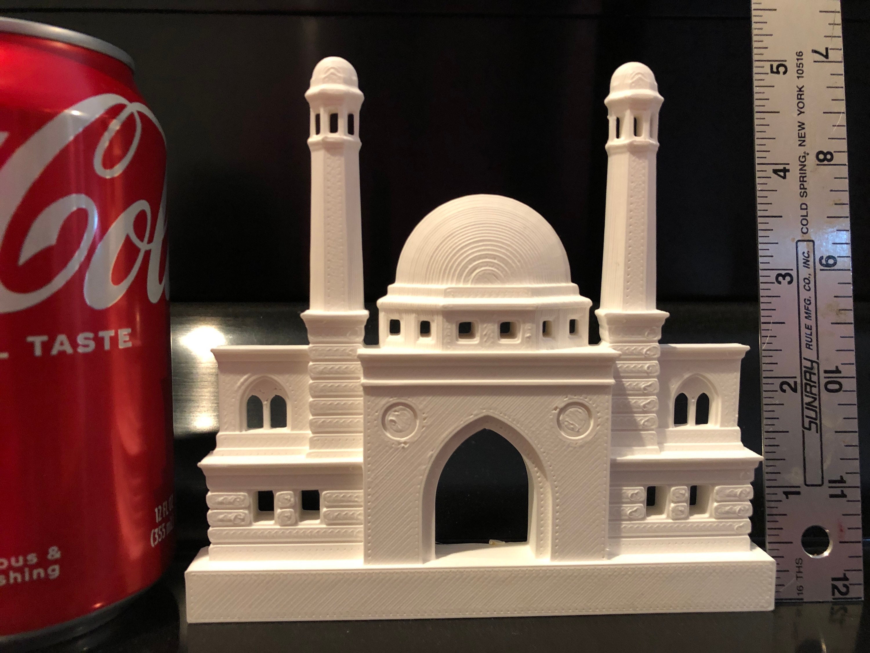 3D Printed Islamic Masjid Mosque Sculpture Custom Designed. 5” Tall X5 ...