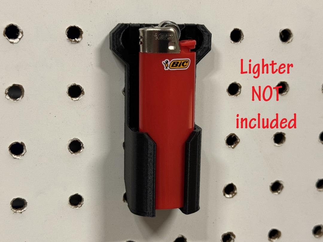 Holder for BIC Lighter | Mounts on Wall or Pegboard | Garage, Shop, or ...