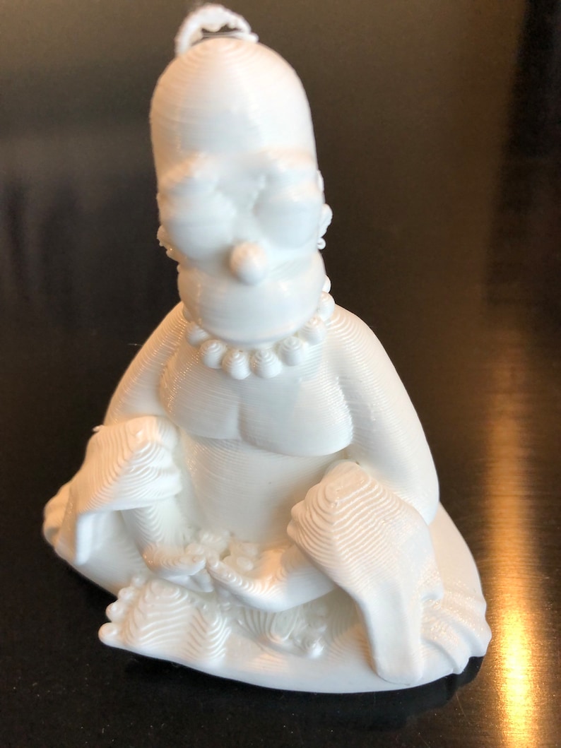 3D Printed Homer Simpson Buddha Meditation Statue 2.75w - Etsy