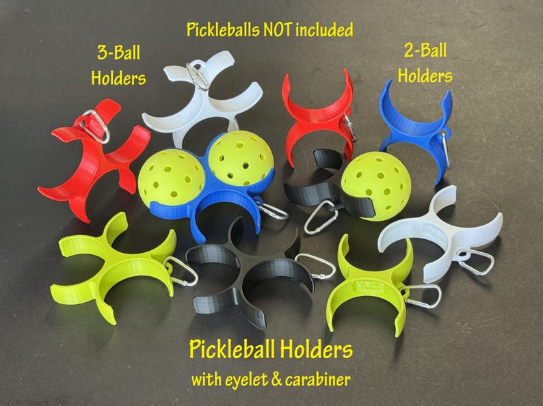 Holder for Pickleball Balls, Baseballs, or Softballs | 2-piece or 3 ...
