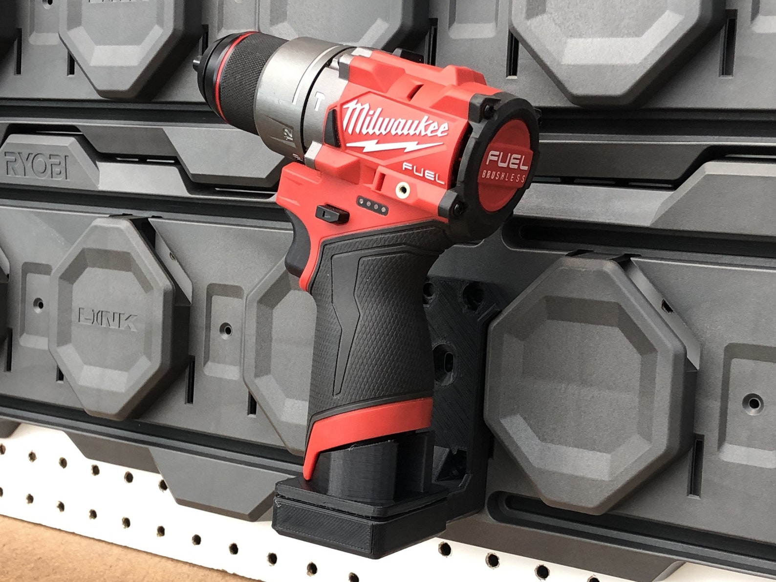 Holder for Milwaukee M12 Tool at a Vertical, 90-degree Angle | Mounts ...