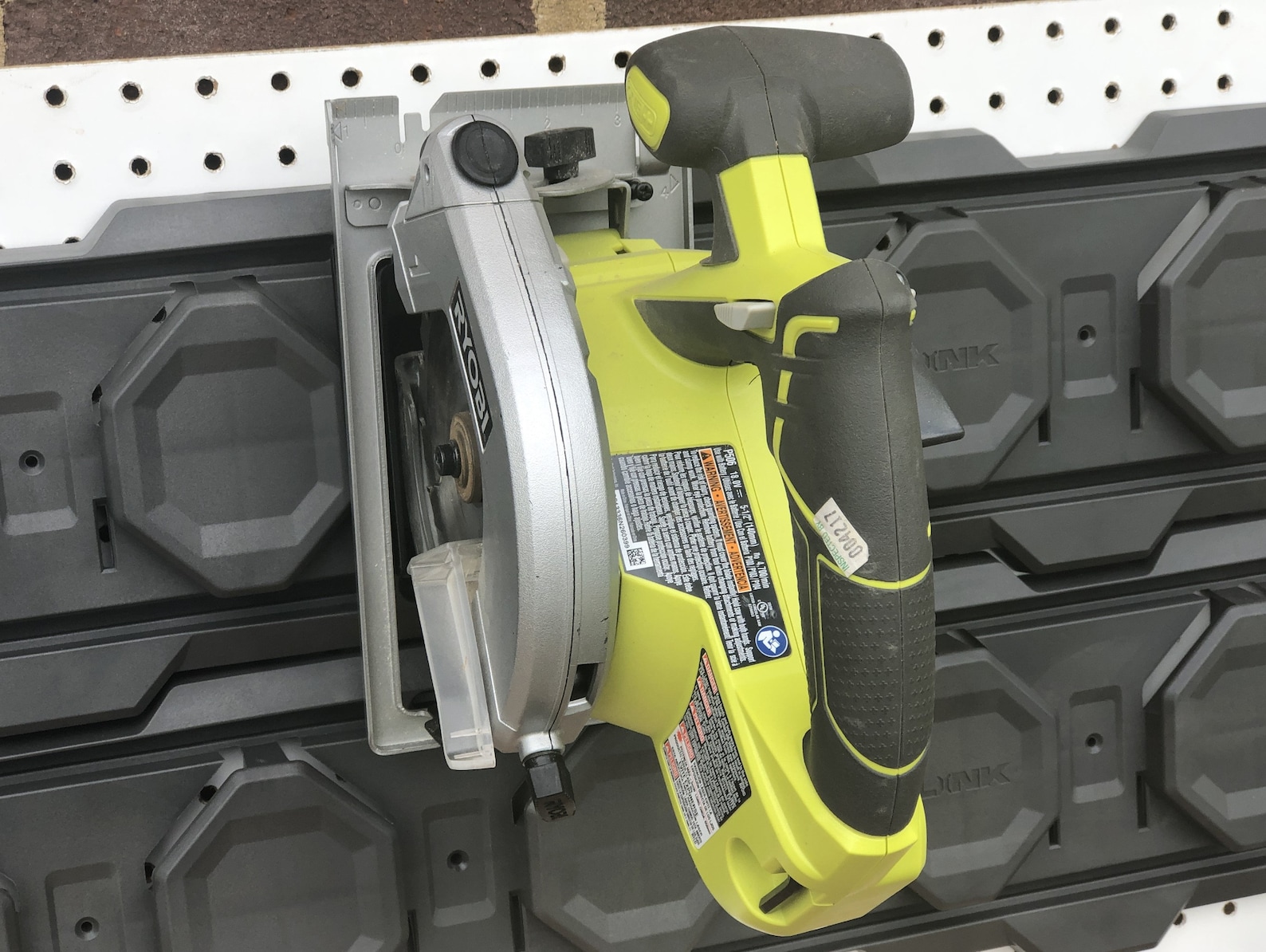 Holder for Circular Saw That Mounts to Walls, Pegboard, or Ryobi Link ...