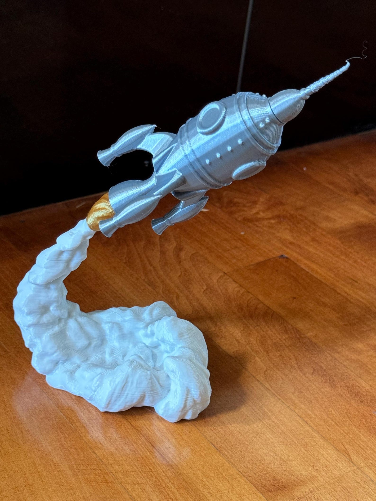 1950s Classic Buck Rogers Rocket Inter-planetary Spaceship With Flames ...