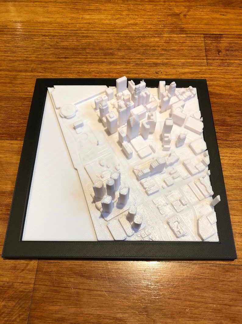 Detroit City Skyline Landmark 3D Printed Model 7.75x7.75x2 - Etsy