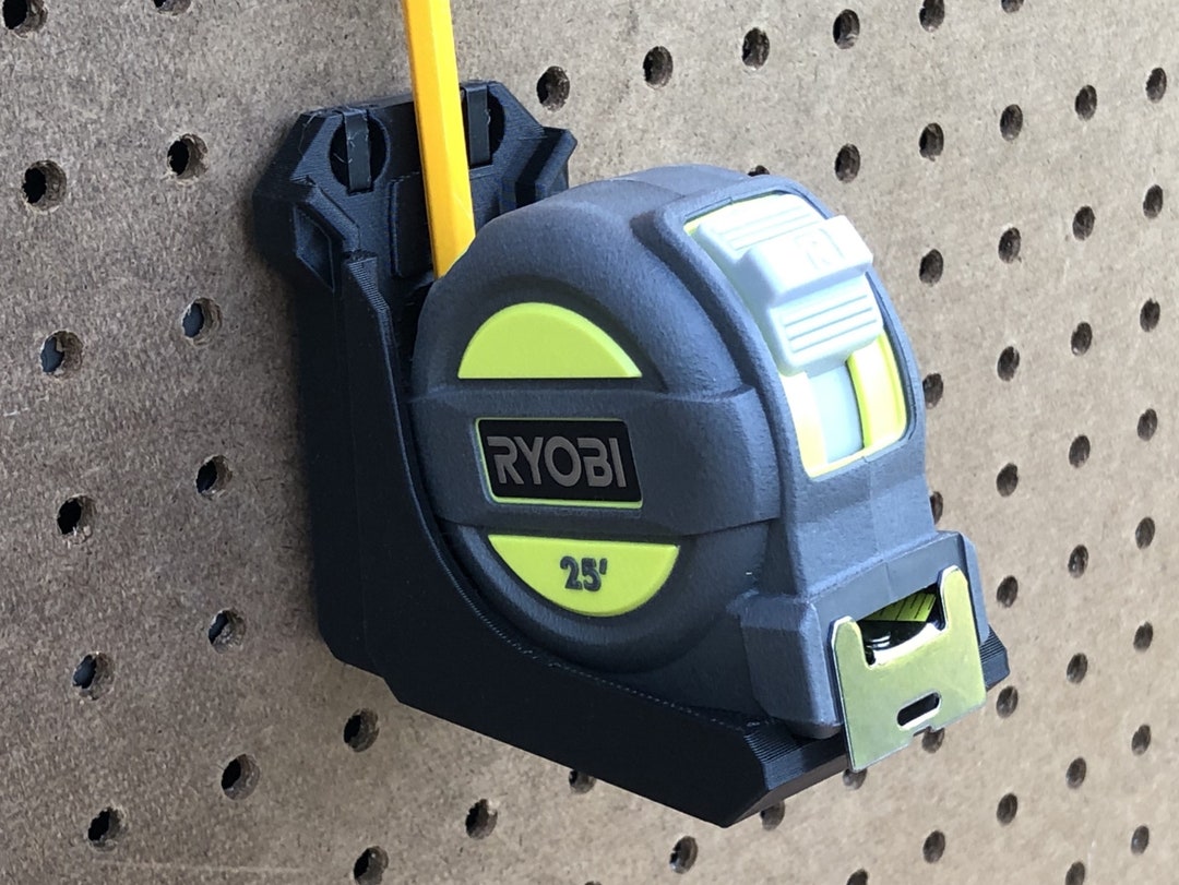 Tape Measure Holder for Wall, Pegboard, or Ryobi Link Wall Rails ...