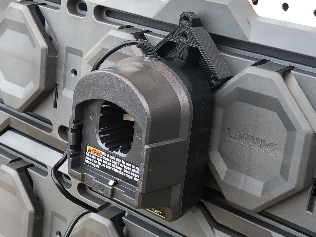 Small Ryobi Charger Holder for Ryobi Link Wall Rail Garage Tool Storage ...