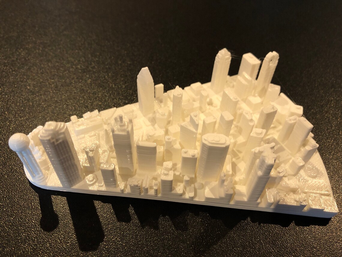 Mini Cityscape 3D Printed Model of Downtown Dallas Texas - Etsy