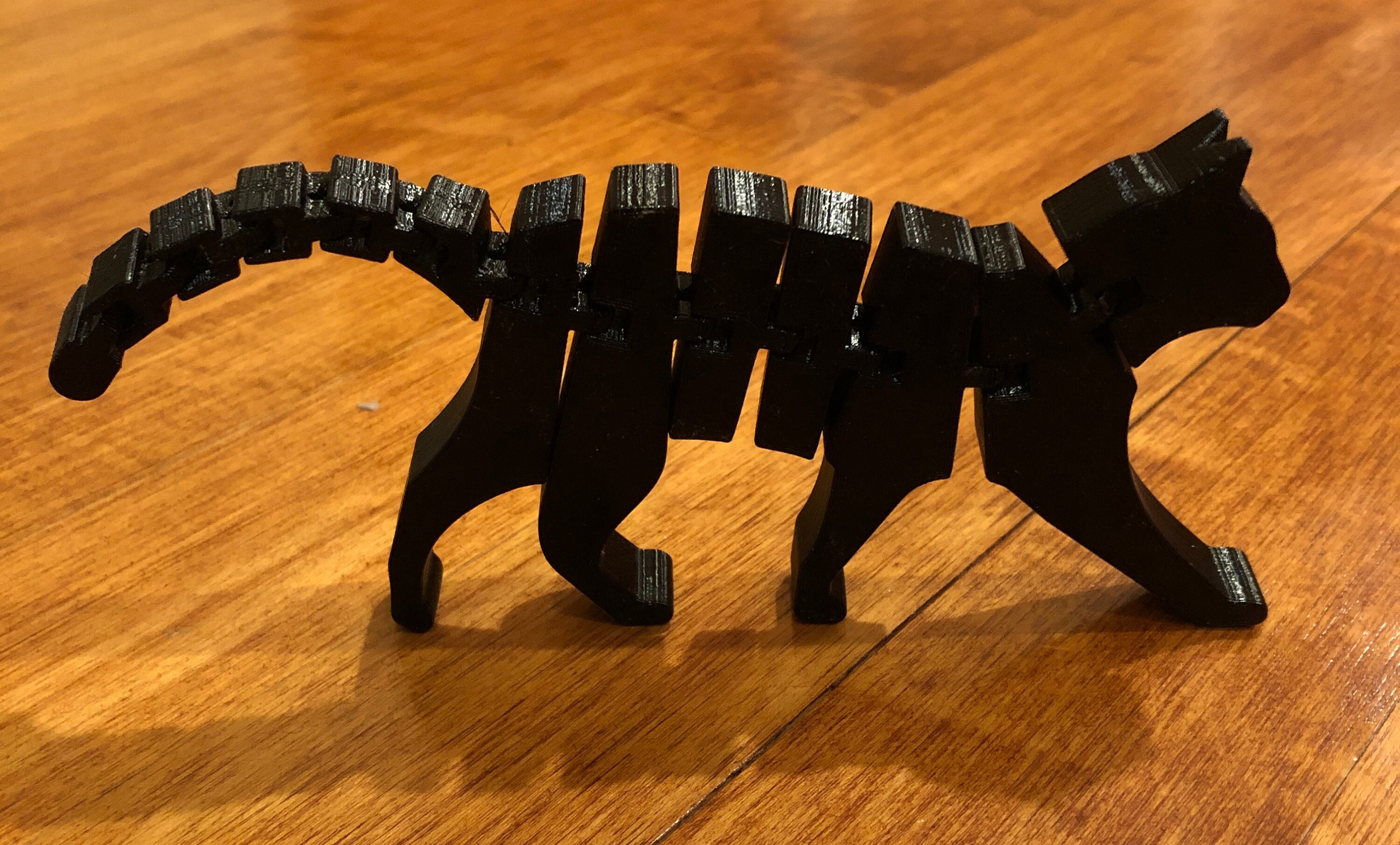 3D Printed Cat Feline 6.5”x 3” Tall X 0.5” Thick Flexi Cat Black or ...