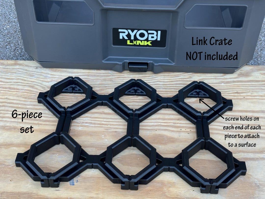Grid to Hold Ryobi Link Crate or Boxes to a Horizontal Surface | Does NOT Include Link Crate/box ...