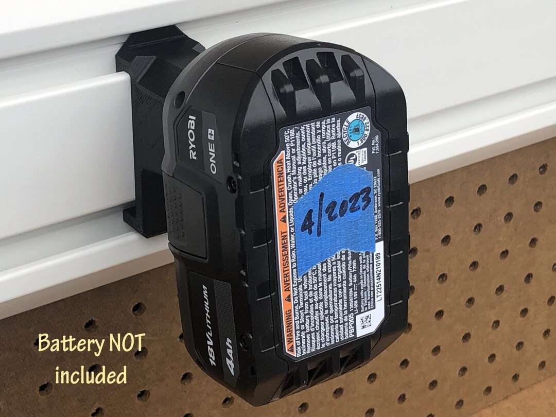 Ryobi 18v One+ Battery Holder for Gladiator Gearwall or Geartrack for ...