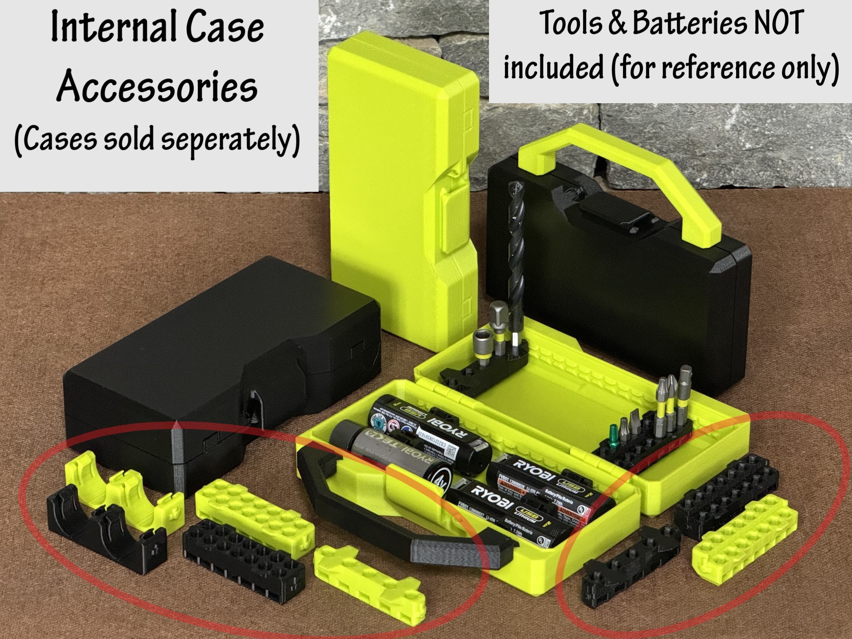 Internal Accessories for Storage Cases for Batteries, Bits, Small Tools ...