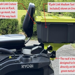 Rack for Ryobi Link Crates & Boxes on Back of Rm480e(x) 38" Mowers ...