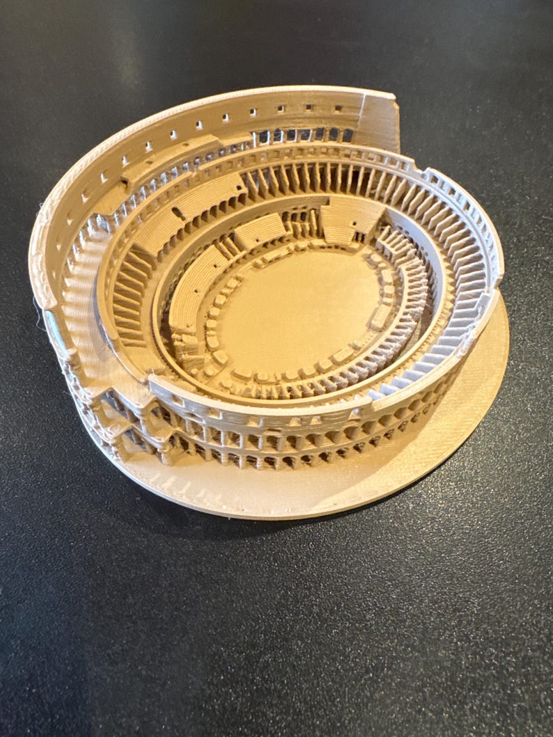 Ancient Rome Italy Colosseum / Coliseum 3D Printed PLA Plastic Model ...