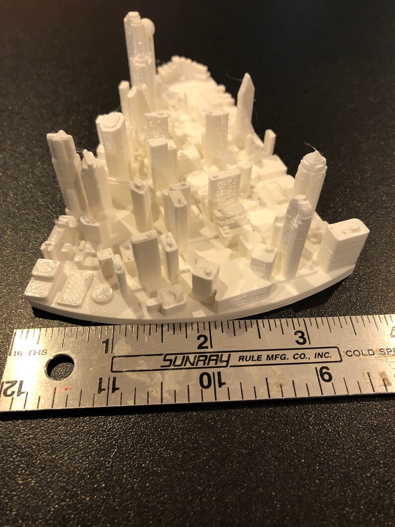 Mini Cityscape 3D Printed Model of Downtown Dallas Texas - Etsy