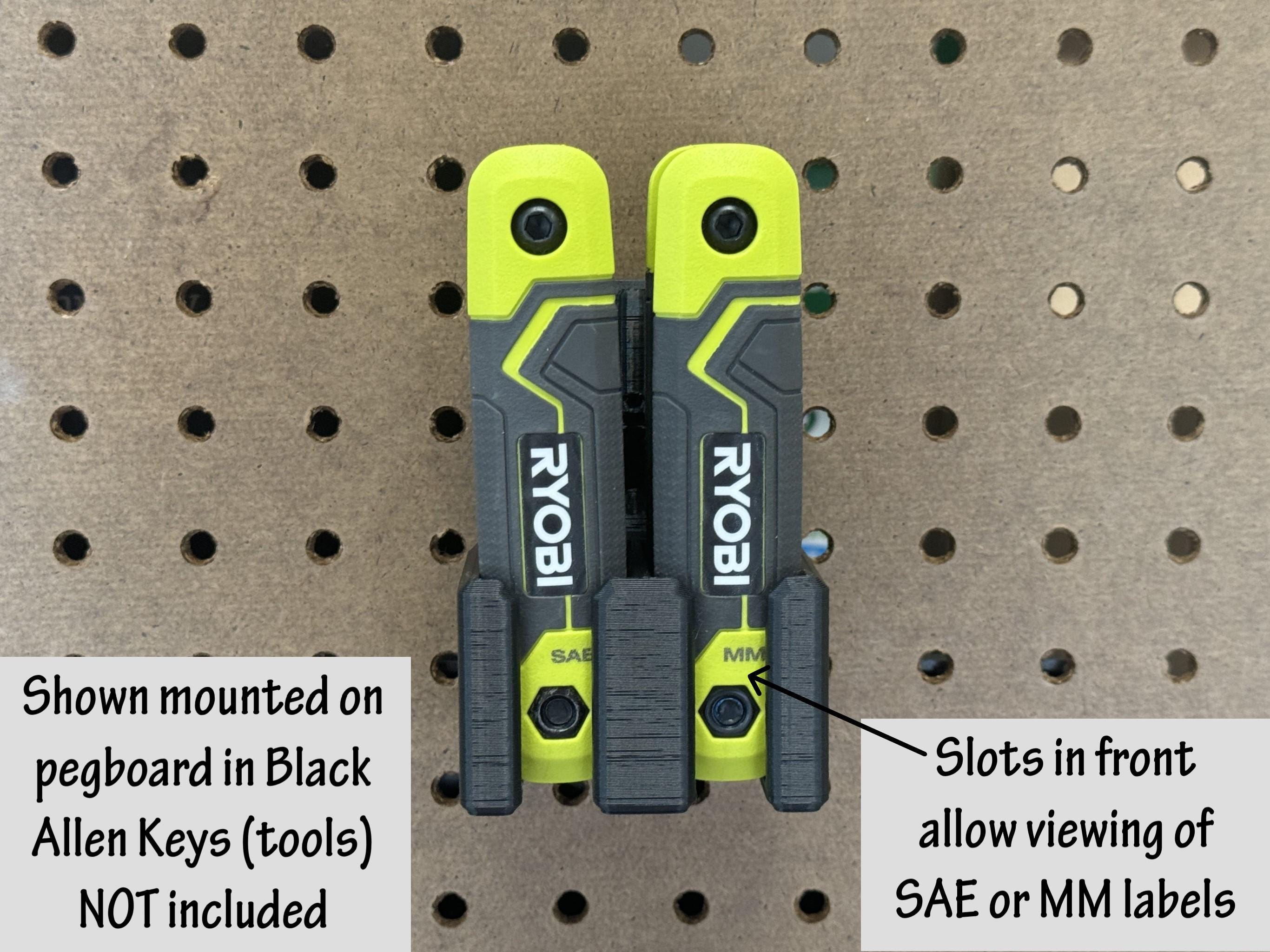 Holder for 2 Ryobi Allen Keys That Mounts to Wall, Link Rails, or ...