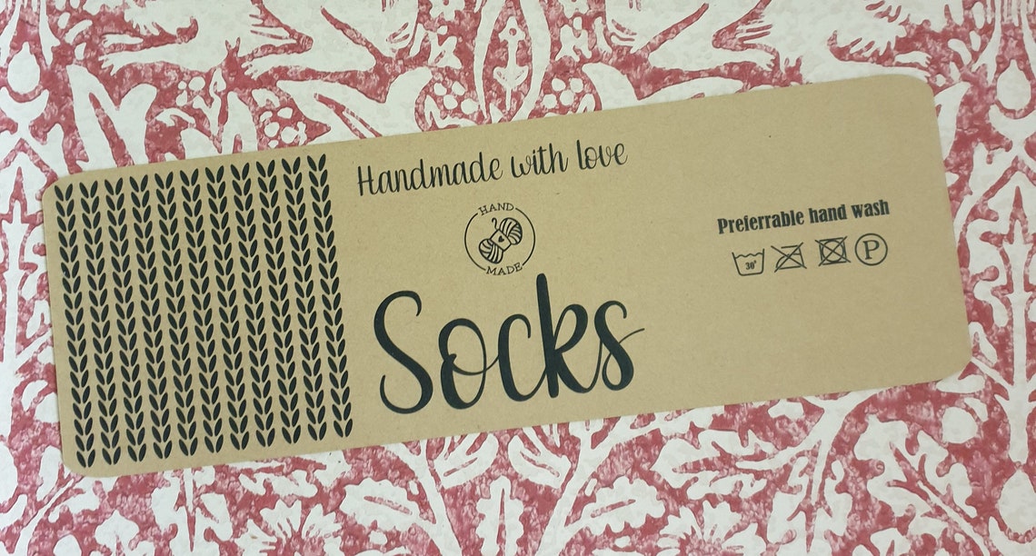 Printable Sock Label - Etsy