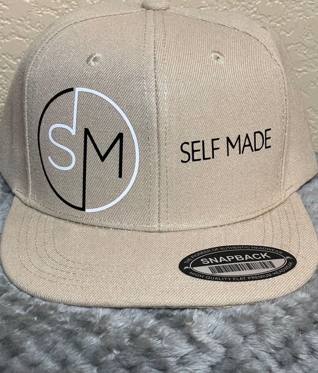 Self Made Snapback Hat Casual Khaki Baseball Hat Ball - Etsy