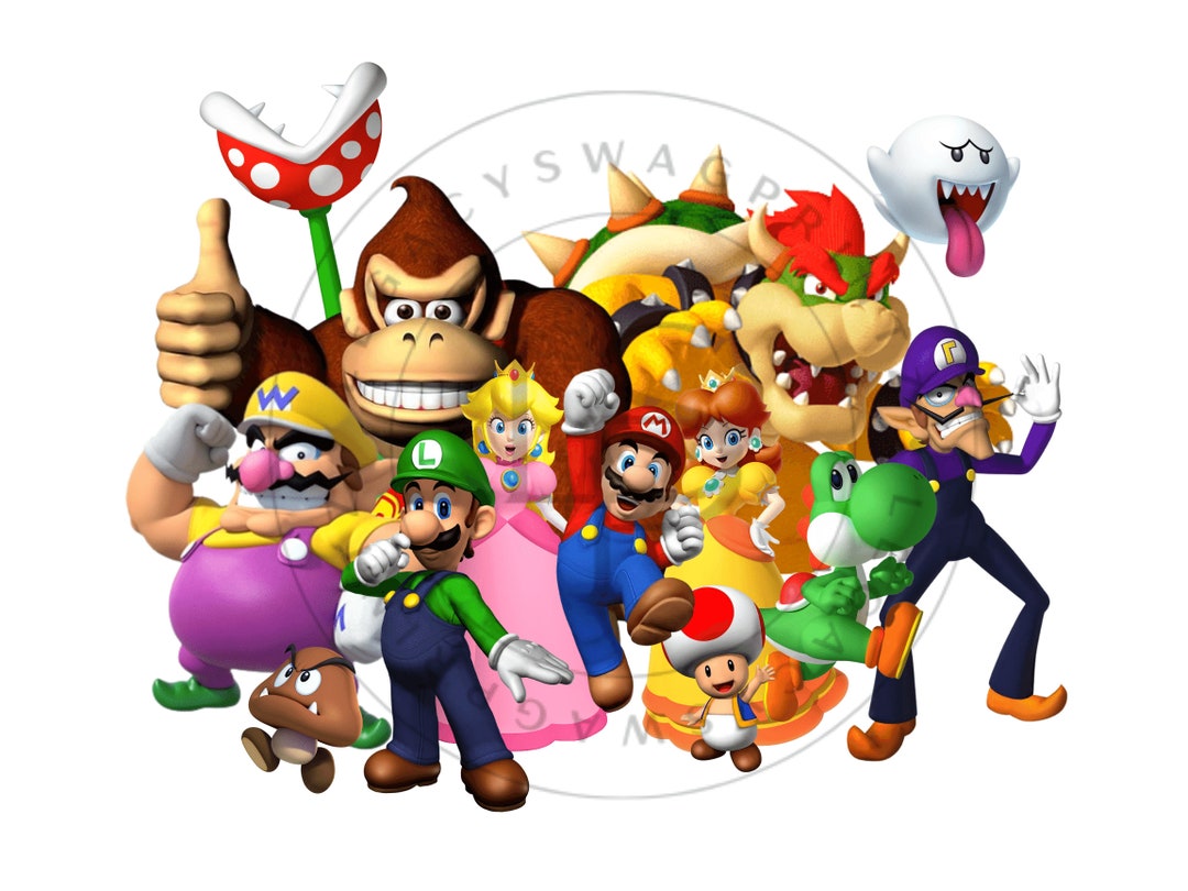 SUPER Mario & Friends PNG Digital File Only - Etsy