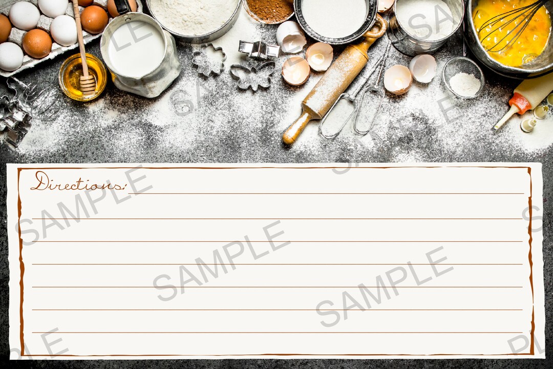 Recipe Card Digital File - Etsy