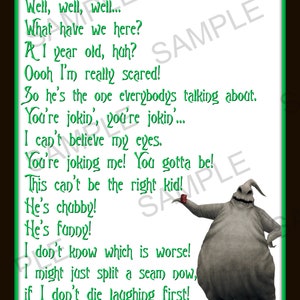 Oogie Boogie 8x10 Sign digital File variations - Etsy