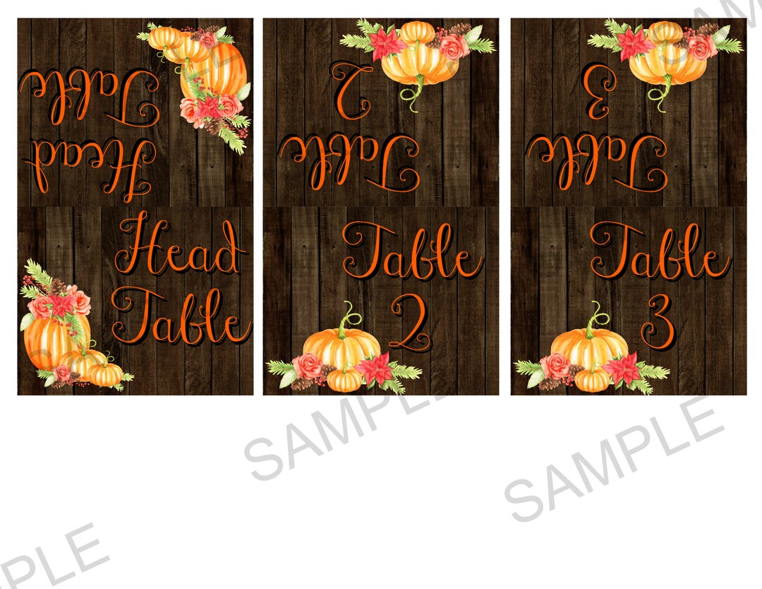 Pumpkin Bunco Table Cards (digital File) - Etsy