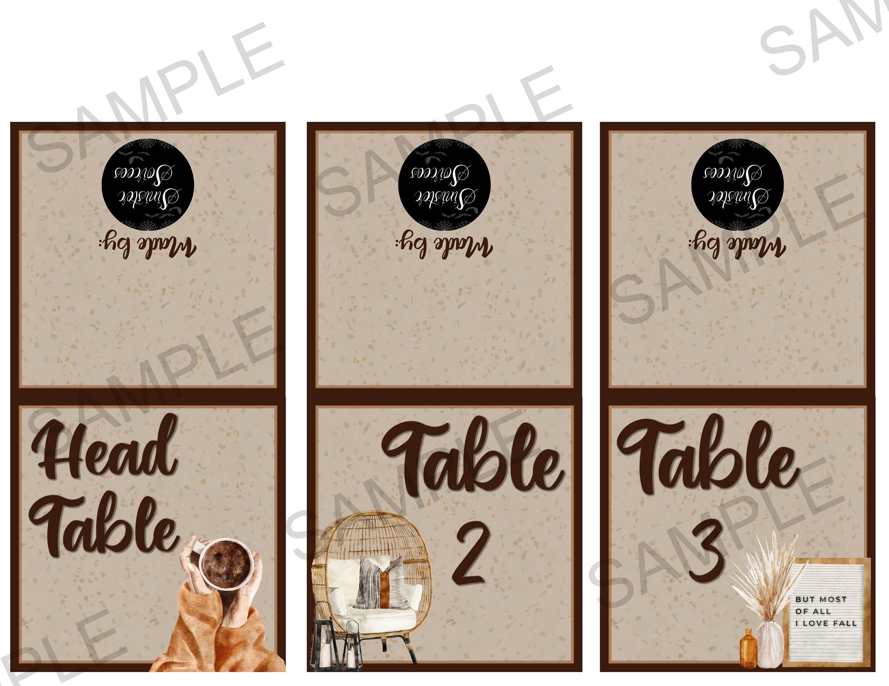 Fall Bunco Table Cards Digital File - Etsy