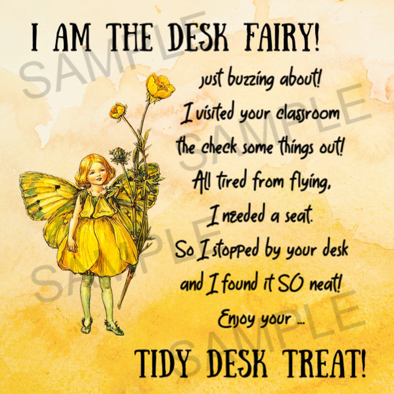 Desk Fairy Note (digital File) - Etsy