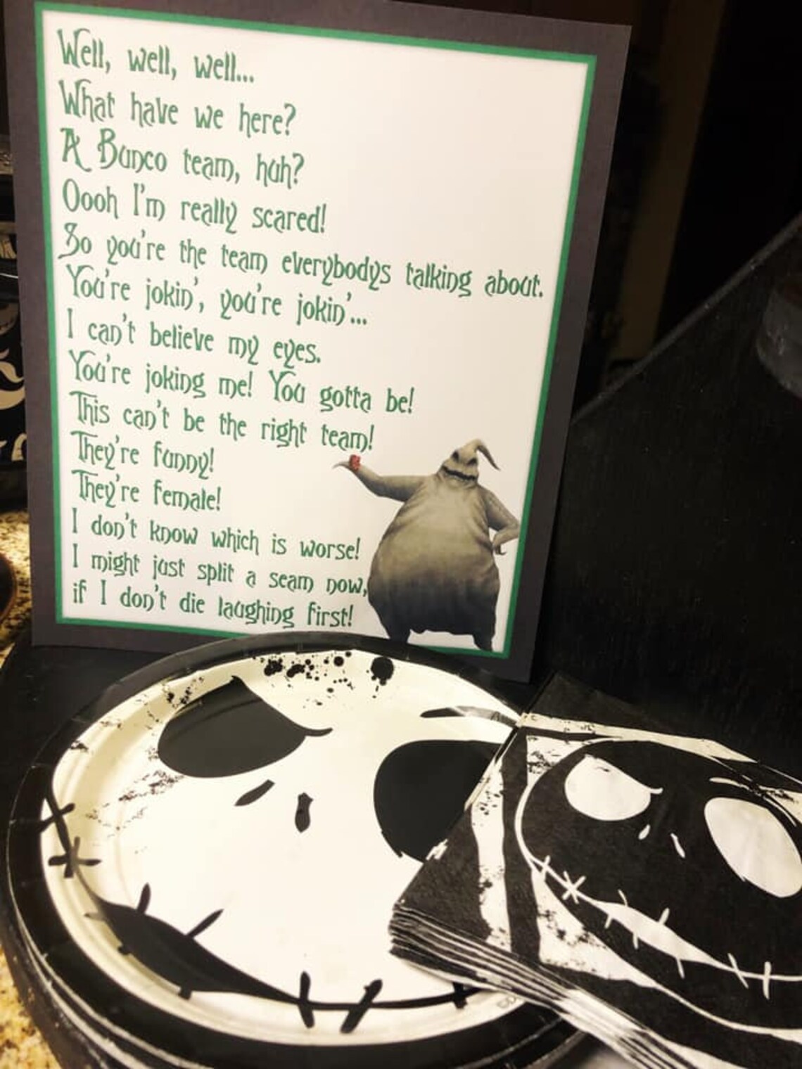 Oogie Boogie 8x10 Sign digital File variations - Etsy