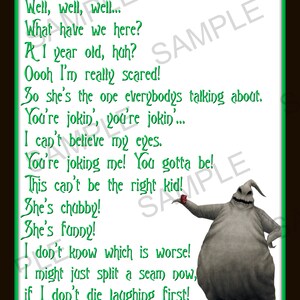 Oogie Boogie 8x10 Sign digital File variations - Etsy