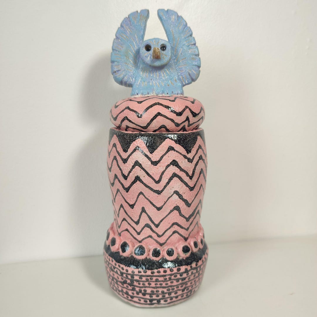 Unique Handmade Ceramic Owl Vase - Etsy