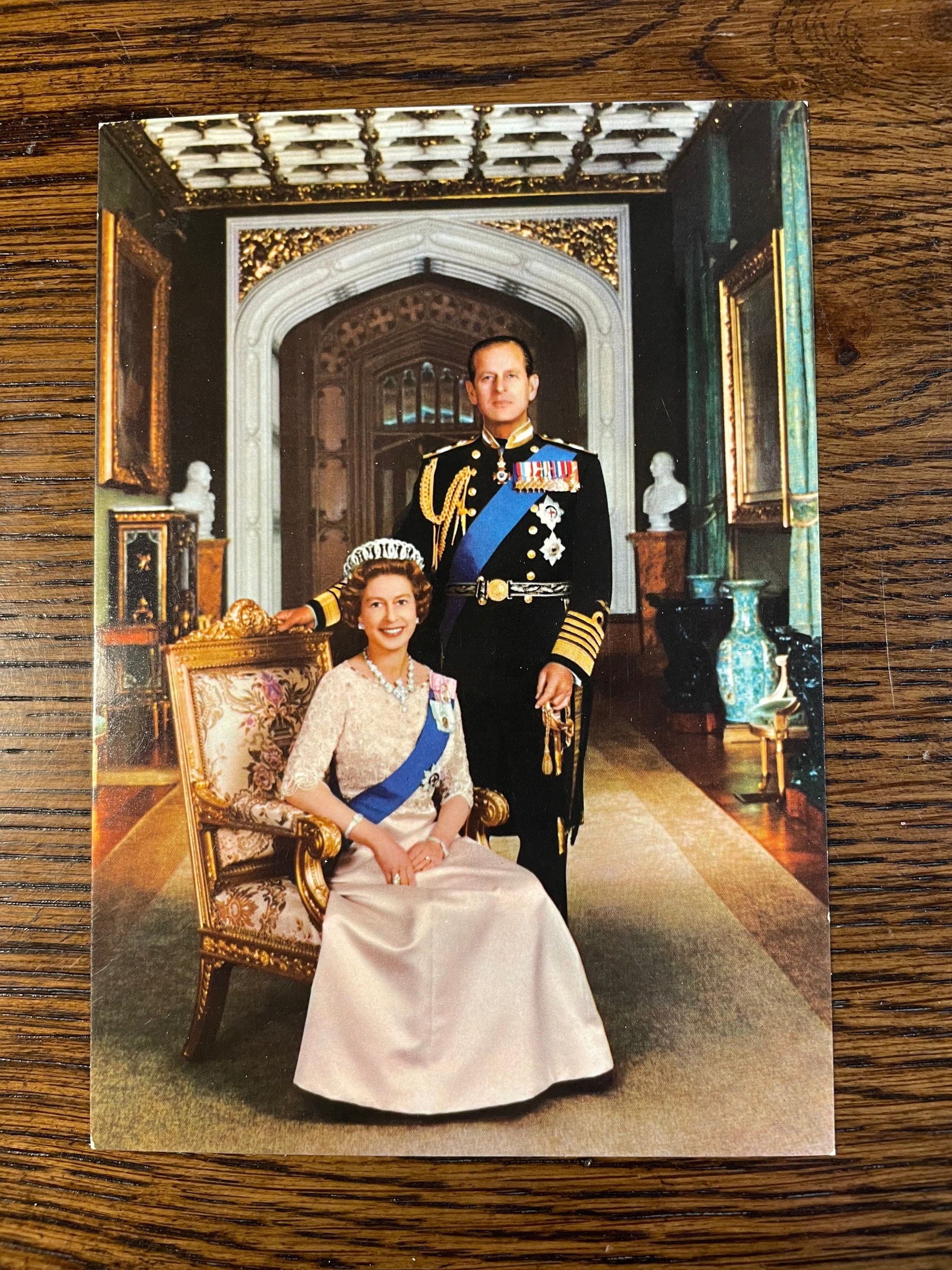 1970s HM Queen Elizabeth II and HRH Prince Philip Kardorama Postcard ...