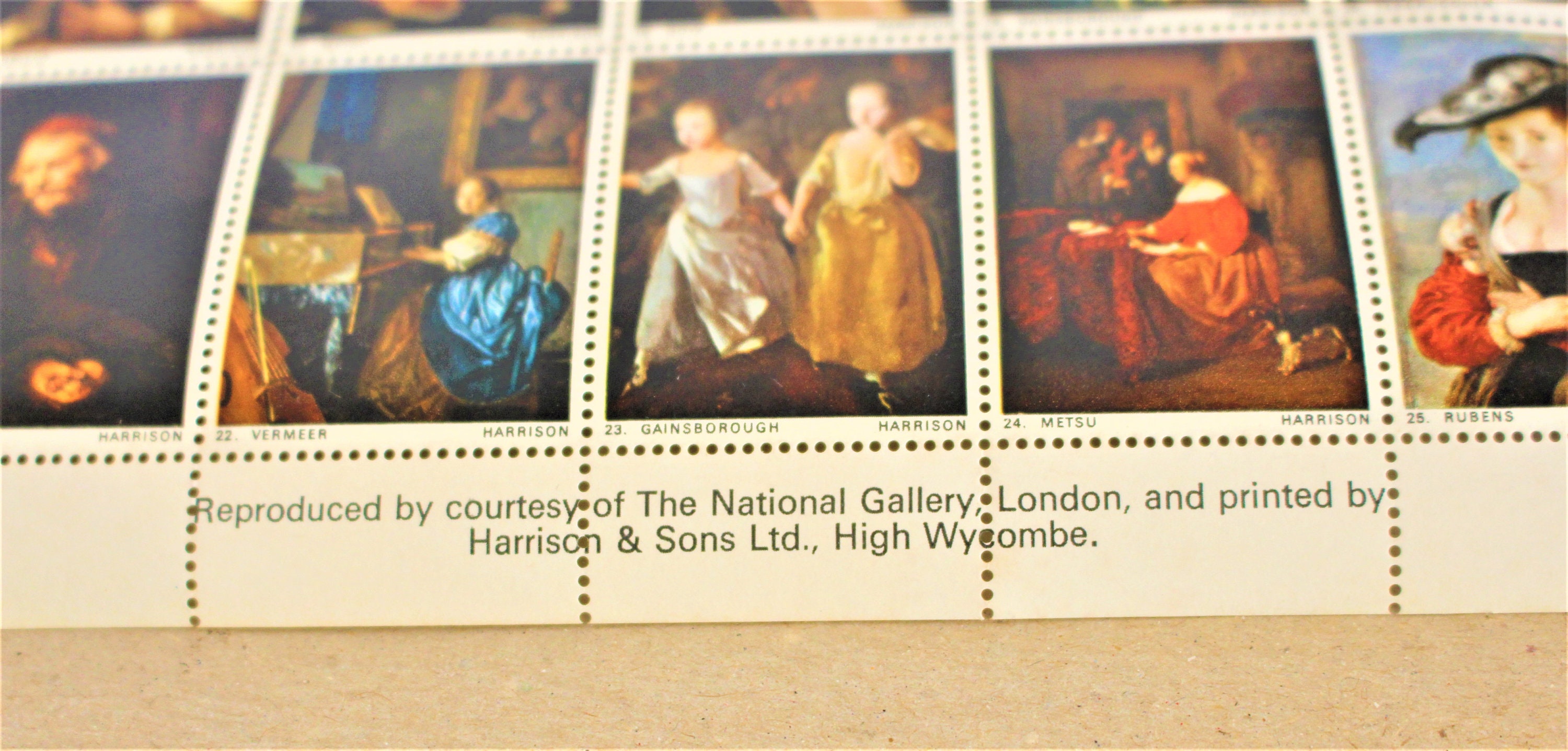 Vintage Art Stamps + Stamp Collection + National Gallery + Rembrandt ...
