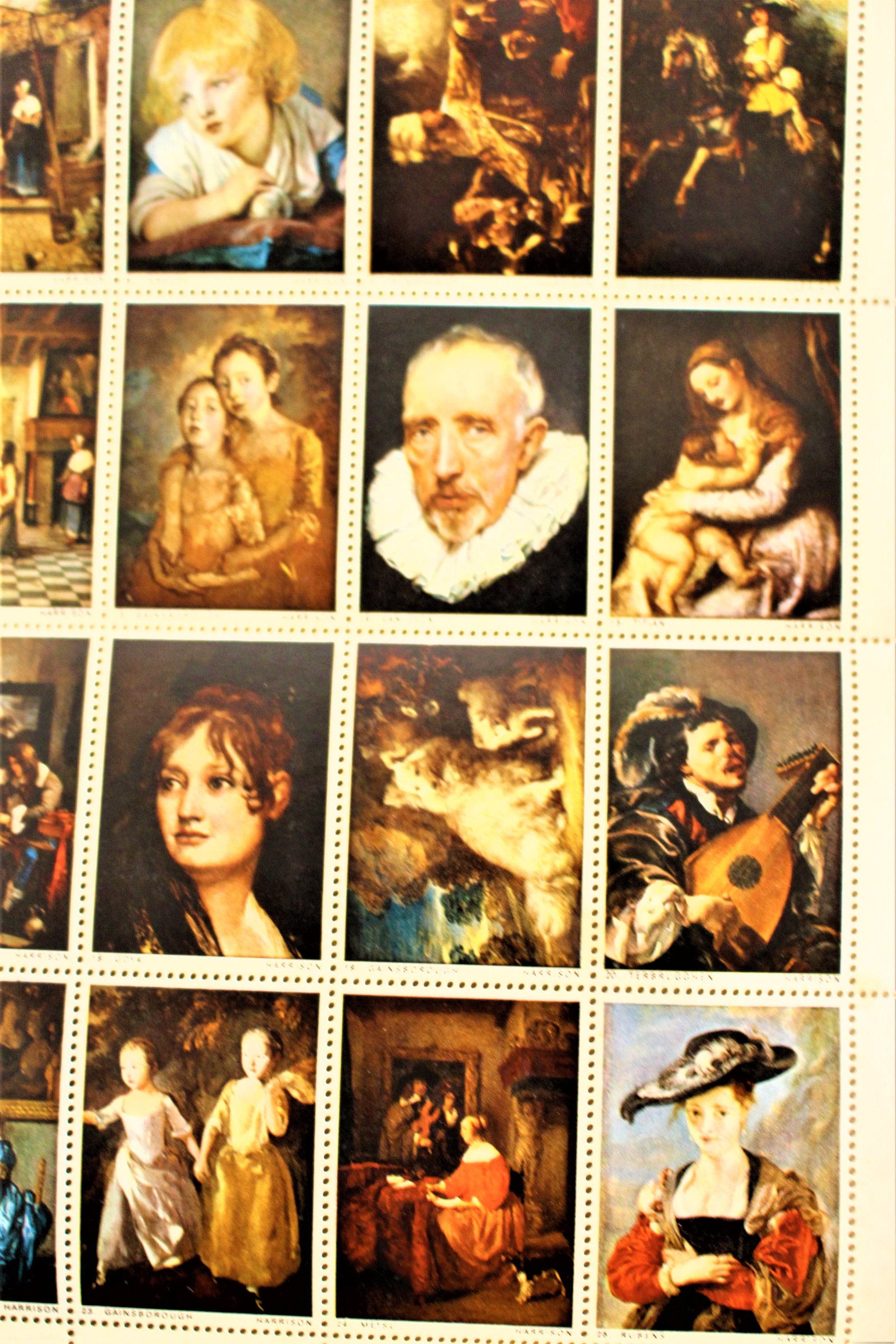 Vintage Art Stamps + Stamp Collection + National Gallery + Rembrandt ...