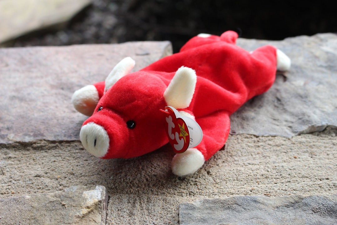 RETIRED Classic 1995 Snort + Red Bull+ Rare Beanie Baby + Original TY ...