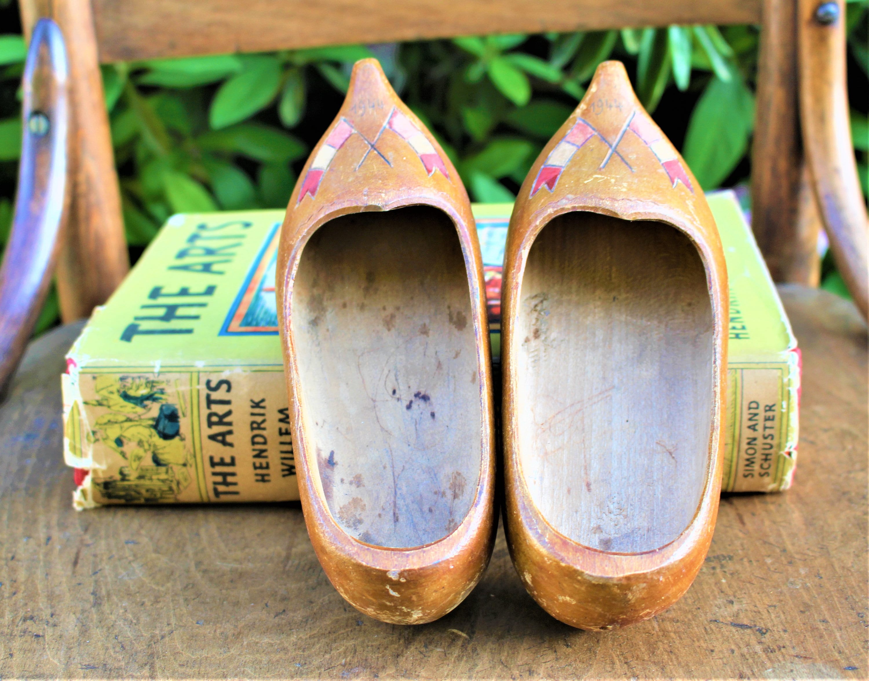 1944 French Wooden Shoes + Wartime Gift + WWII + Dutch Shoes + Old ...