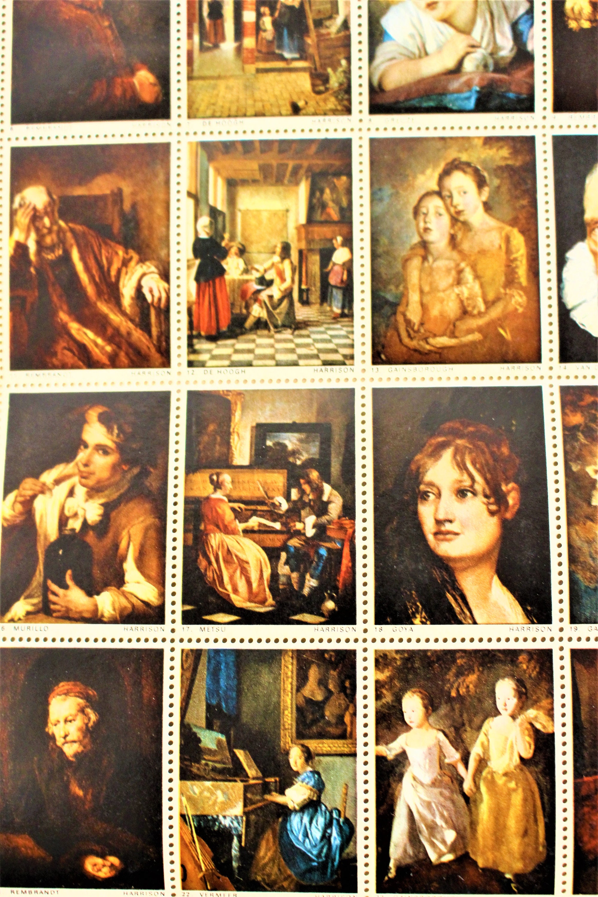 Vintage Art Stamps + Stamp Collection + National Gallery + Rembrandt ...