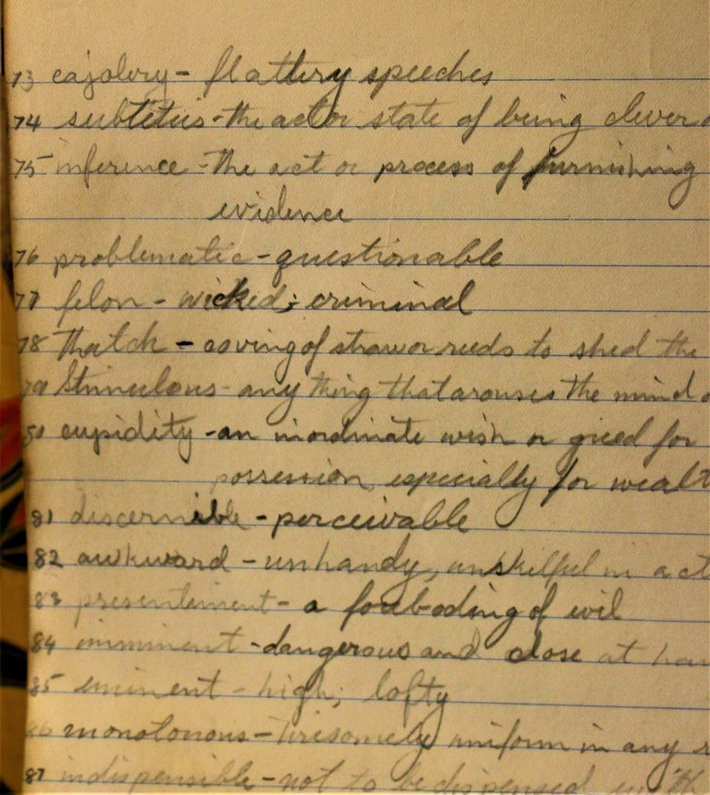 1920's High School Notebook Liberty Missouri English - Etsy