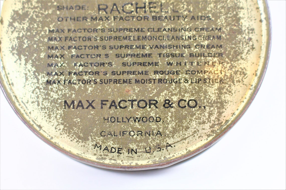 Vintage Max Factor + Vintage Beauty +face Powder + Compact Tin ...